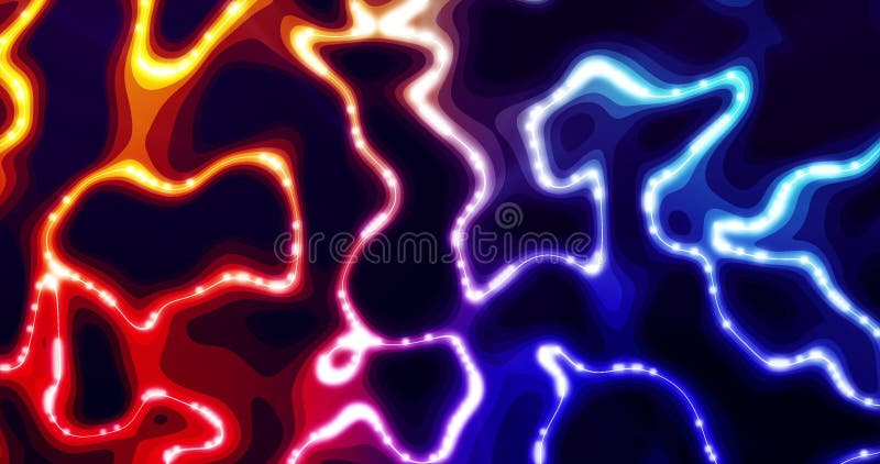 Flat Layered Neon Glow Colors Abstract Background. Loop Animation Stock ...