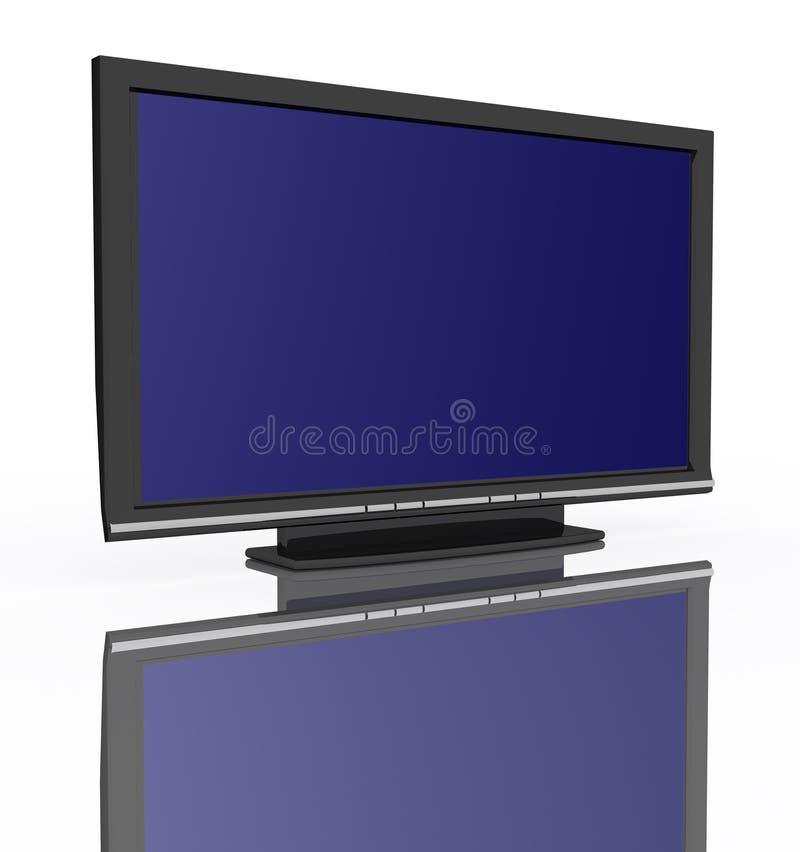 Flat LCD Tv Liquid-Crystal Display Stock Illustration - Illustration of ...