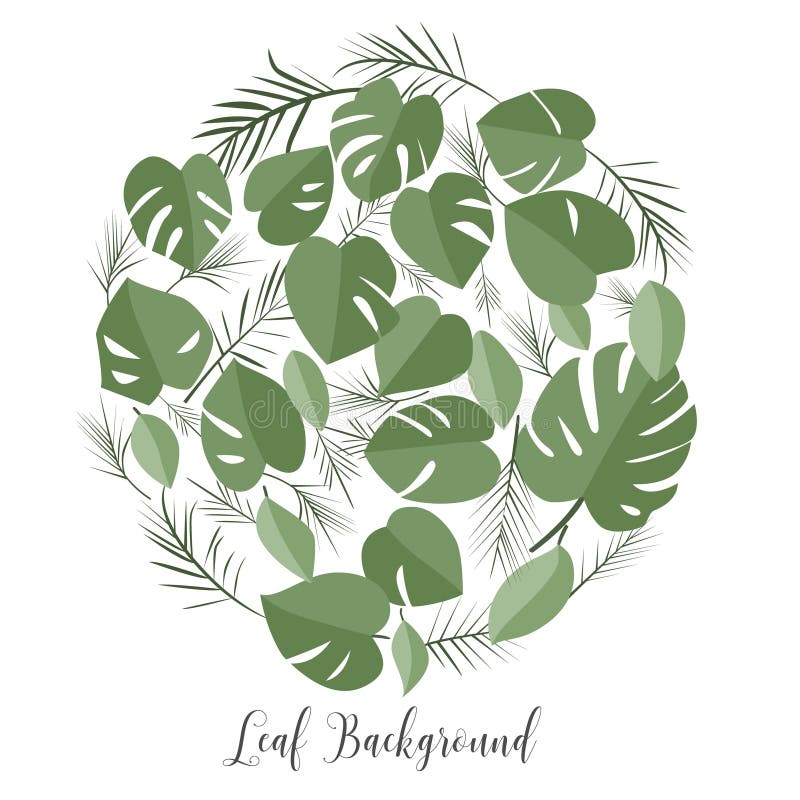 Flat Leave Component Minimalism Concept Idea Stock Illustration ...