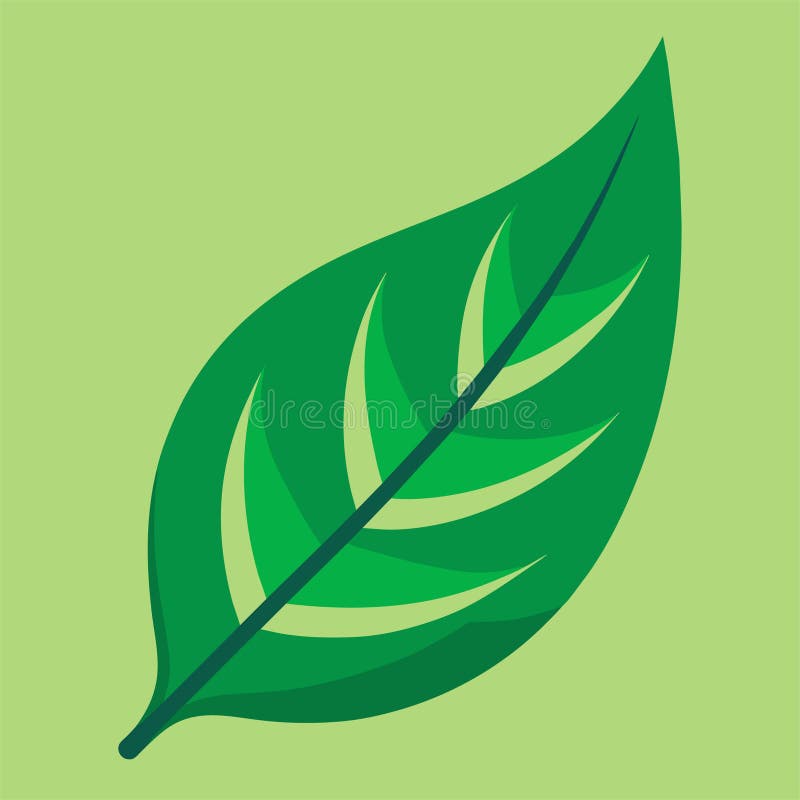 Flat Leave Icon. Vector Illustration Cute Cartoon Image Clipart Stock ...