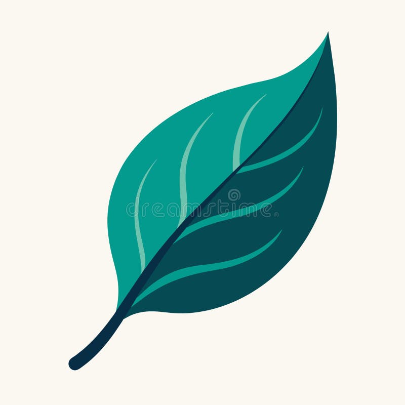 Flat Leave Icon. Vector Illustration Cute Cartoon Image Clipart Stock ...