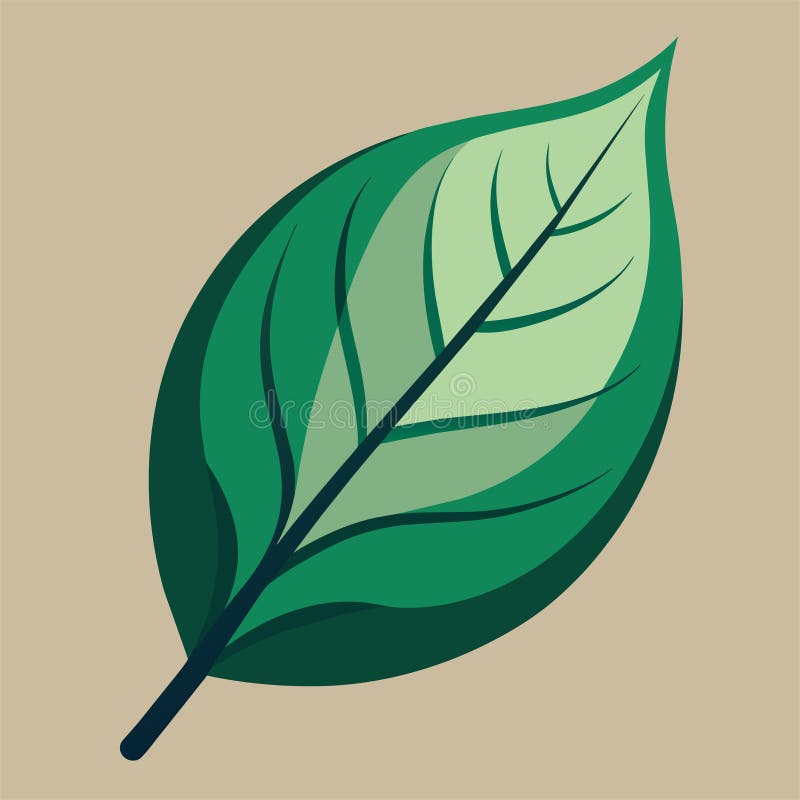 Flat Leave Icon. Vector Illustration Cute Cartoon Image Clipart Stock ...