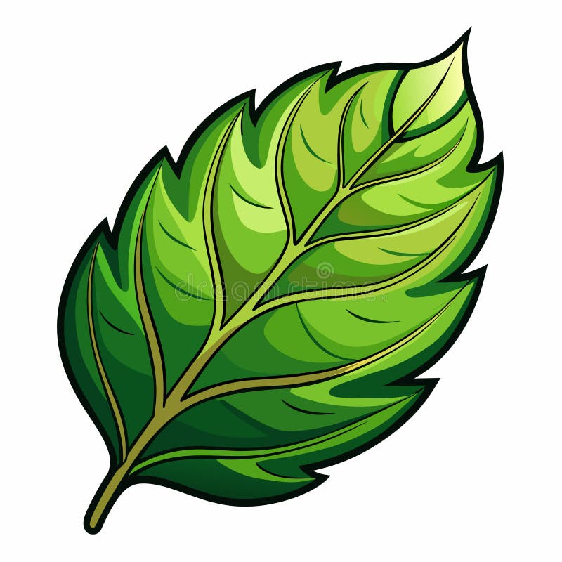 Flat Leave Icon. Vector Illustration Cute Cartoon Image Clipart Stock ...