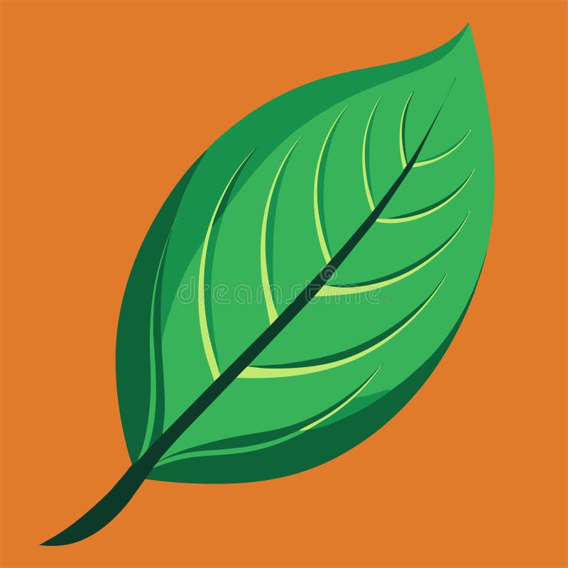 Flat Leave Icon. Vector Illustration Cute Cartoon Image Clipart Stock ...