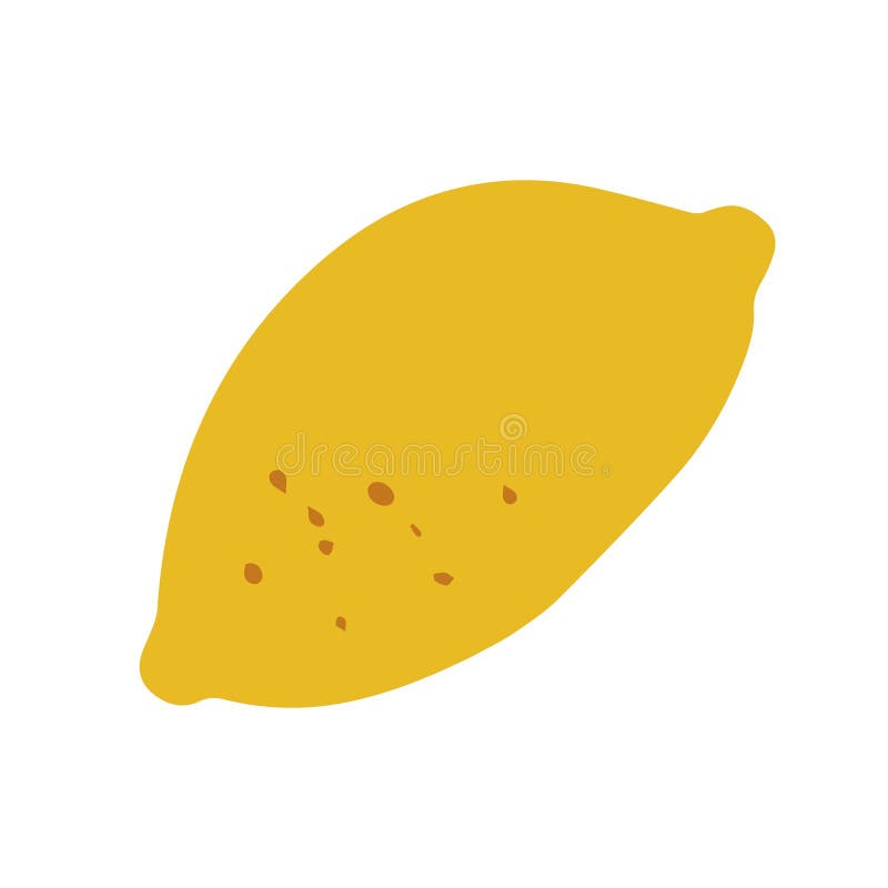 Flat Lemon. Vector Illustration Isolated on White Background Stock ...