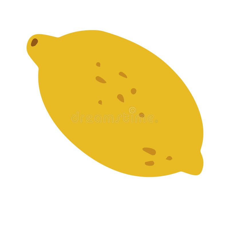 Flat Lemon with Slice Fruit Illustration Stock Vector - Illustration of ...