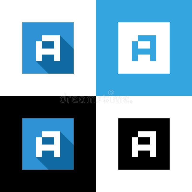 Flat Letter a Icon Design, Vector Illustration Stock Vector ...