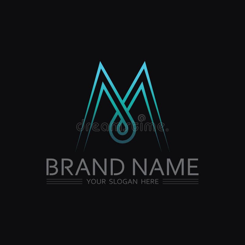 Flat Letter Mark Astral Geometric Art Logo Design Stock Vector ...