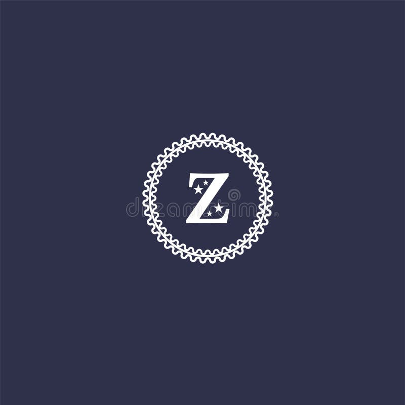 Flat Letter Z Logo Design Vector Illustration Stock Vector ...