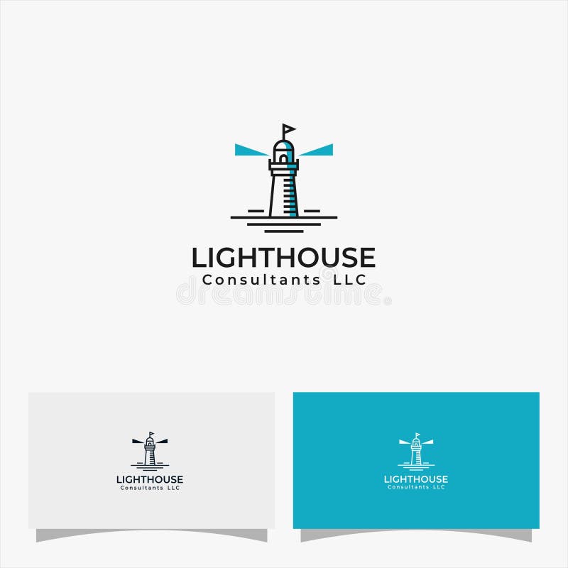 Lighthouse Logo Circle Abstract Design Vector Stock Illustrations – 192 ...