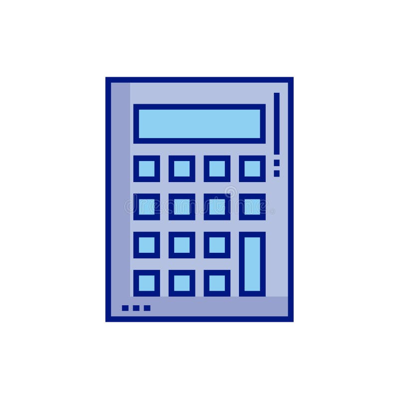 Flat Line Calculator Icon for Math and School Subjects Stock ...