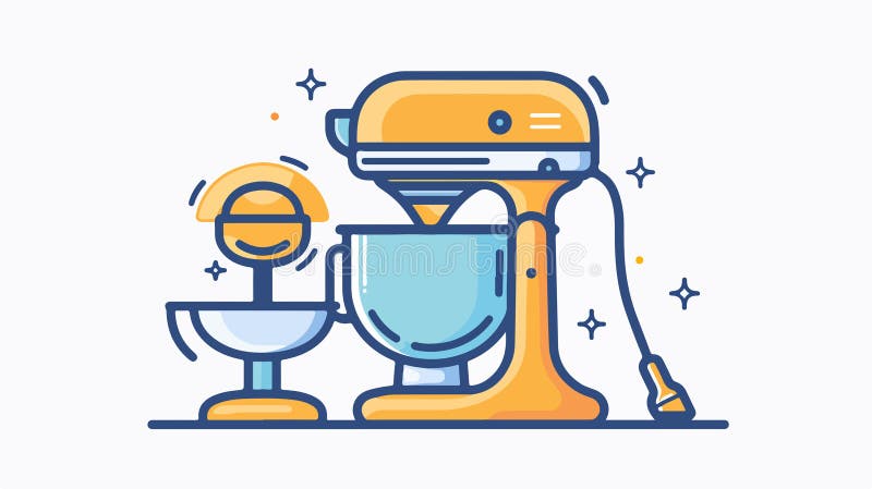 A Flat Line Colored Icon of a Baking Mixer Designed for Kitchen-related ...