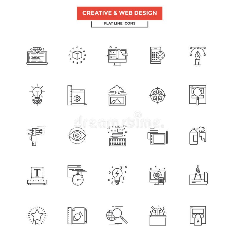 Flat Design Line Concept - Career and Team Work Stock Vector ...