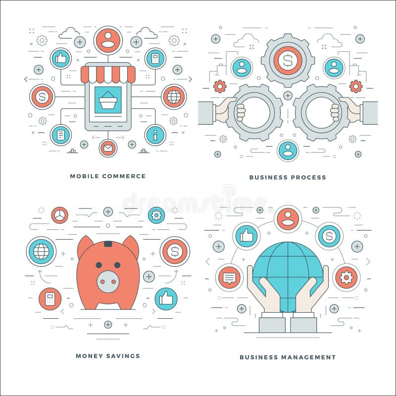 Flat Line Money Savings, Internet Shopping, Mobile Payments, Business ...