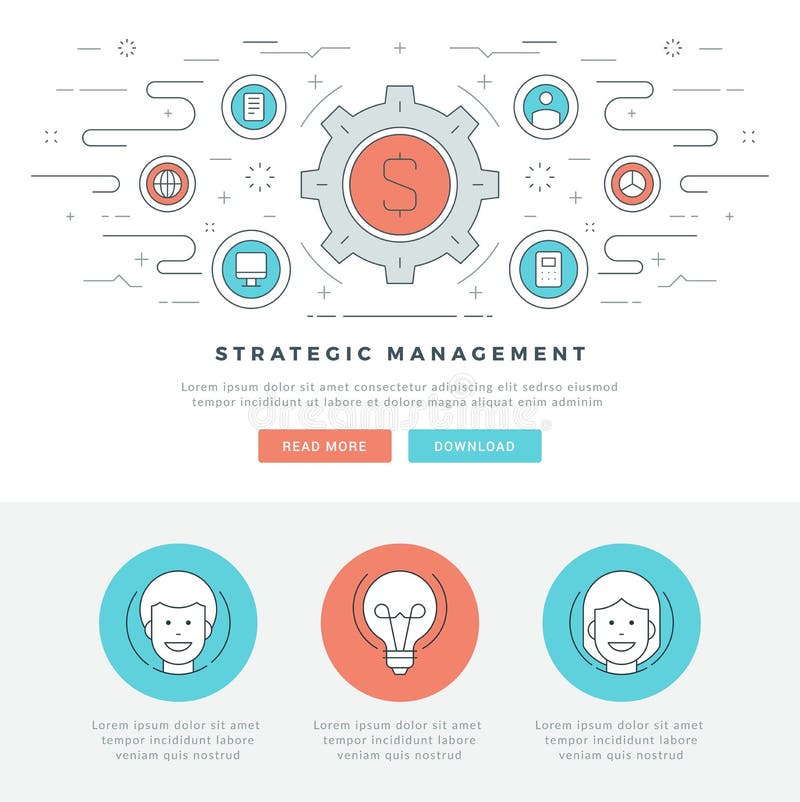 Strategic Management Linear Icon Concept. Strategic Management Line ... Strategic Management Linear Icon Concept. Strategic Management Line ...