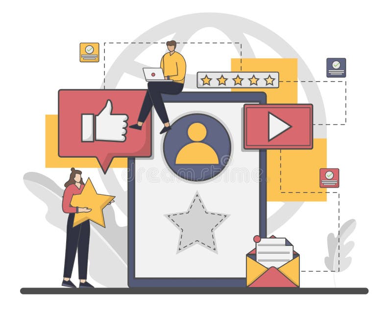 Flat Line Style Design User Experience Design Stock Vector ...