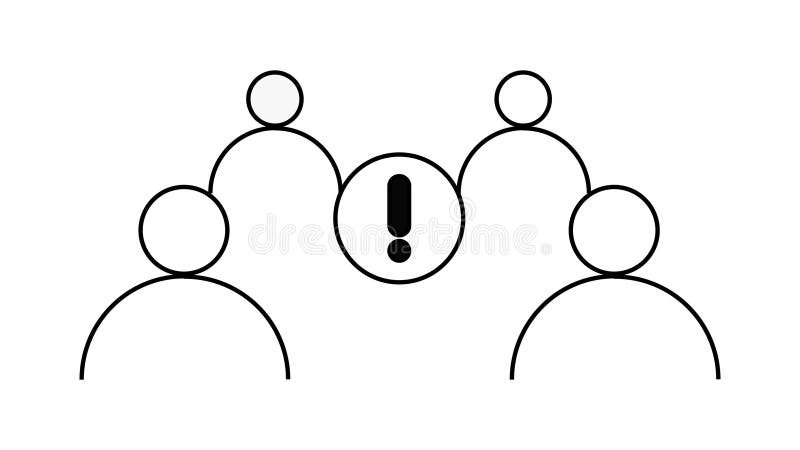 Flat Line Vector Icon for Avoid Unnecessary People Crowd. Stock ...