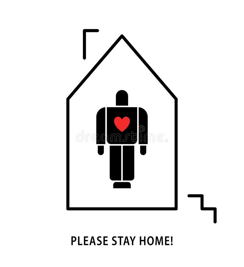 Self isolation 1 stock vector. Illustration of corona - 193215592