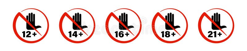 Set age limit 2 stock vector. Illustration of communication - 189518593