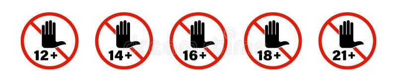 Set age limit 3 stock vector. Illustration of object - 189518595