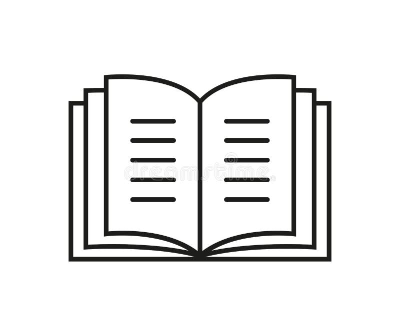 Man Reading Book, Flat Linear Simple Icon. Pictogram for Reading ...