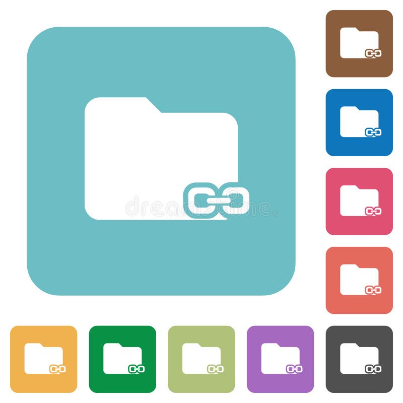 Flat linked folder icons stock vector. Illustration of icons - 186394219