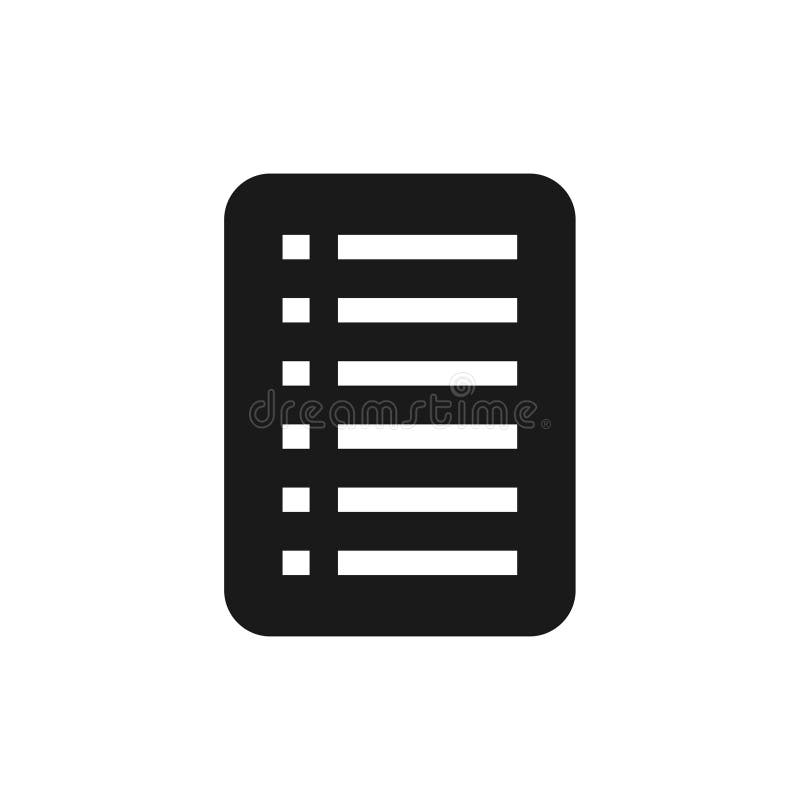 Flat List Icon Sign Vector Illustration â€“ Vector Stock Vector ...