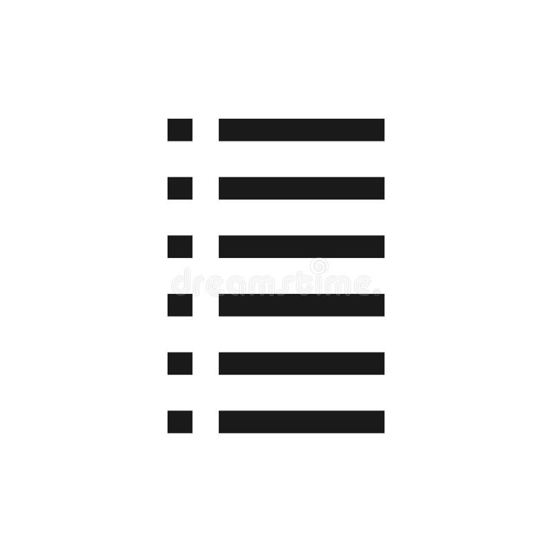 Flat List Icon Symbol Illustration Design â€“ Vector Stock Vector ...