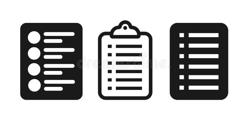 Flat List Set Icon Symbol Illustration Design â€“ Vector Stock Vector ...