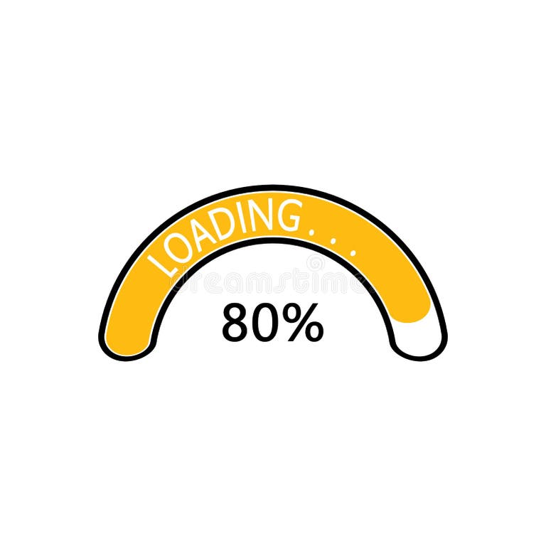 Flat Loading Bar Website Template Buffering Waiting Indicator Icons ...