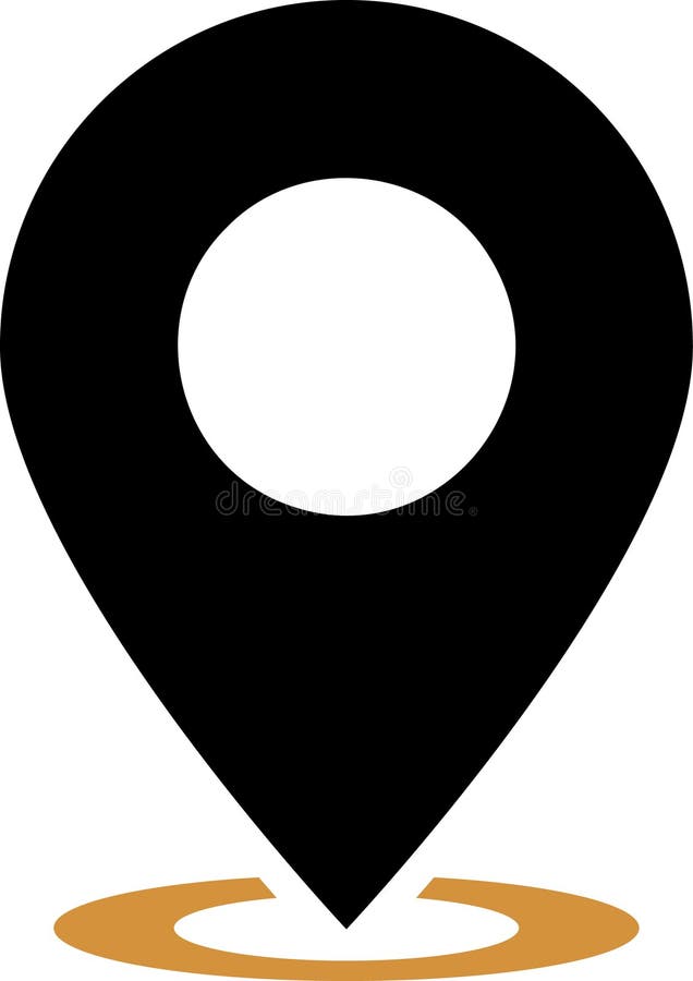 Flat Location Pin Icon As a Position Finding Concept Isolated on White ...