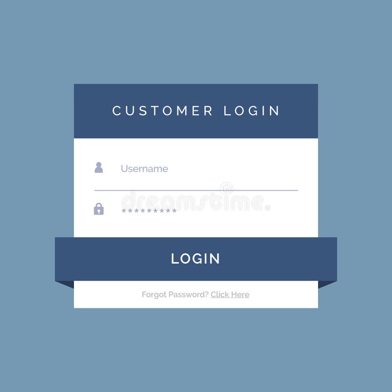 Flat Modern Login Form Ui Template Design Stock Vector - Illustration ... Flat Modern Login Form Ui Template Design Stock Vector - Illustration ...