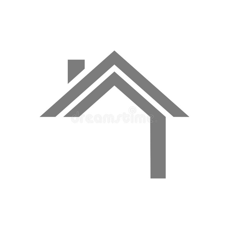 Flat Logo House Shape Icon Vector Illustration Stock Vector ...