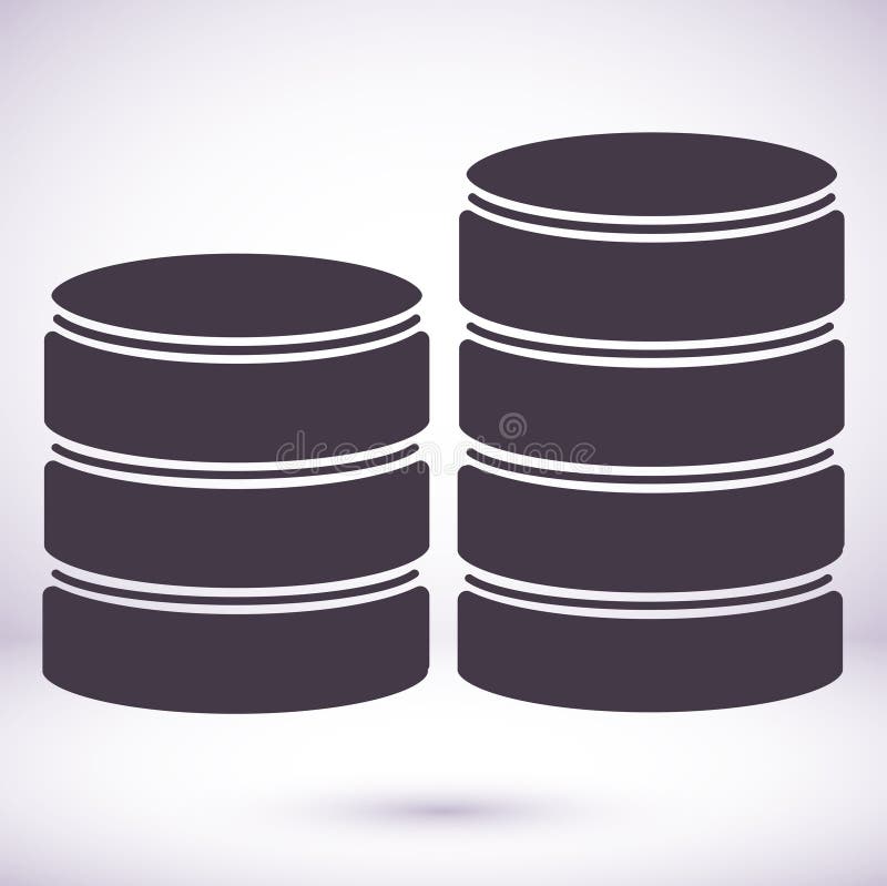 Flat Long Fabric Icons Vector Computer Image Vector Icons of Server ...