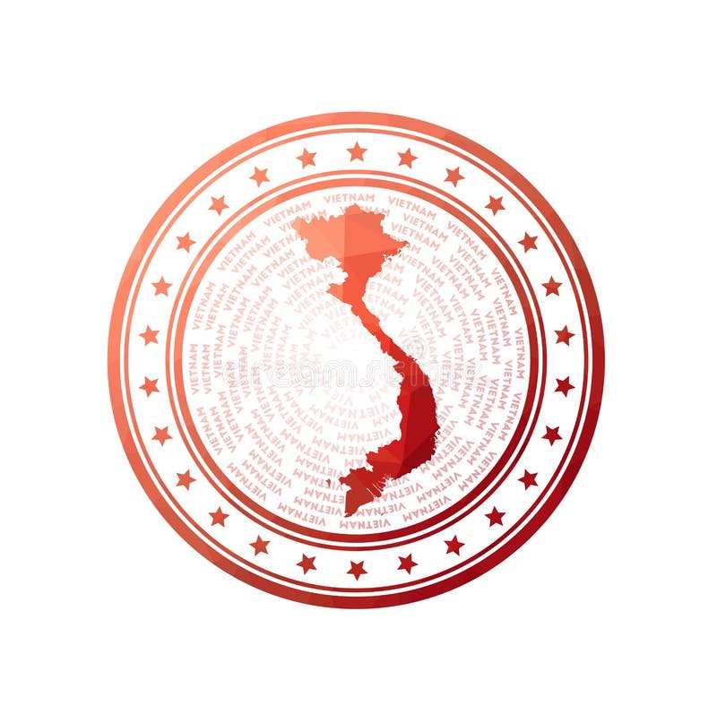 Flat Low Poly Stamp of Vietnam. Stock Vector - Illustration of badge ... Flat Low Poly Stamp of Vietnam. Stock Vector - Illustration of badge ...