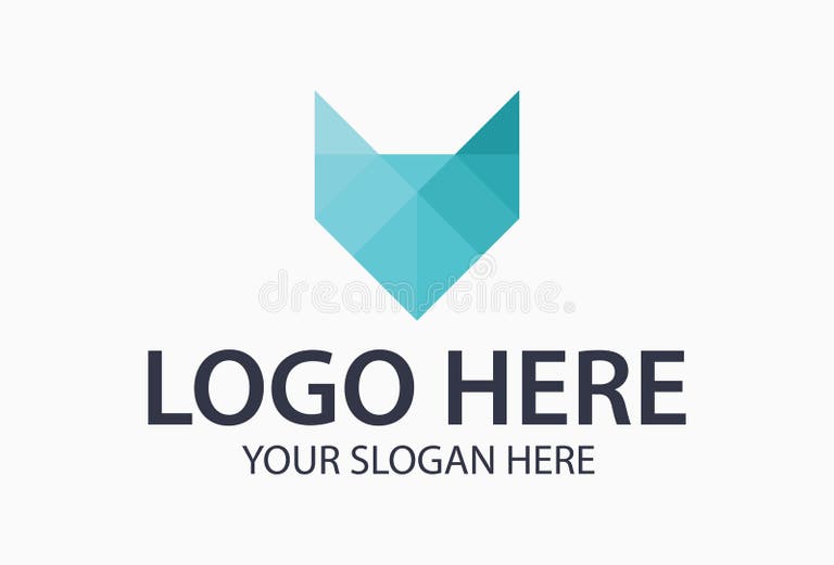 Low Poly Triangle Fox Head Logo Design Stock Vector - Illustration of ...