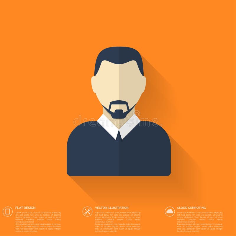 Flat Male Avatar. User Profile Icon. Business Concept. Website Element ...