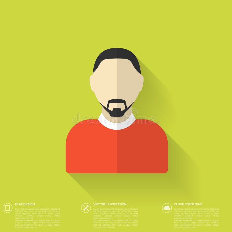 Flat Male Avatar. User Profile Icon. Business Concept. Website Element ...