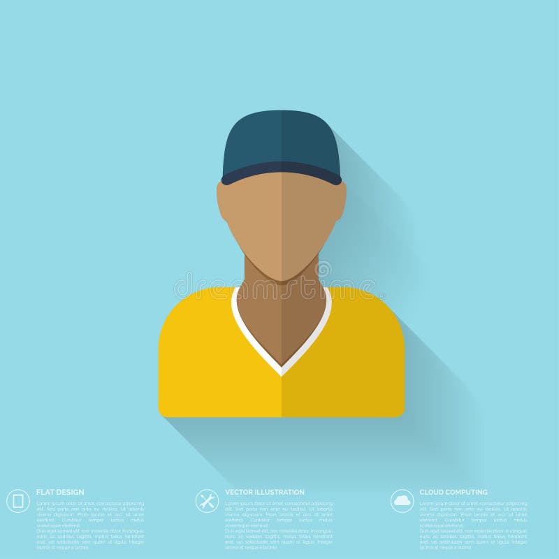 Flat Male Avatar. User Profile Icon. Business Concept. Website Element ...