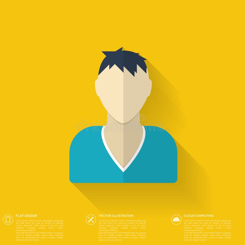 Flat Male Avatar. User Profile Icon. Business Concept. Website Element ...