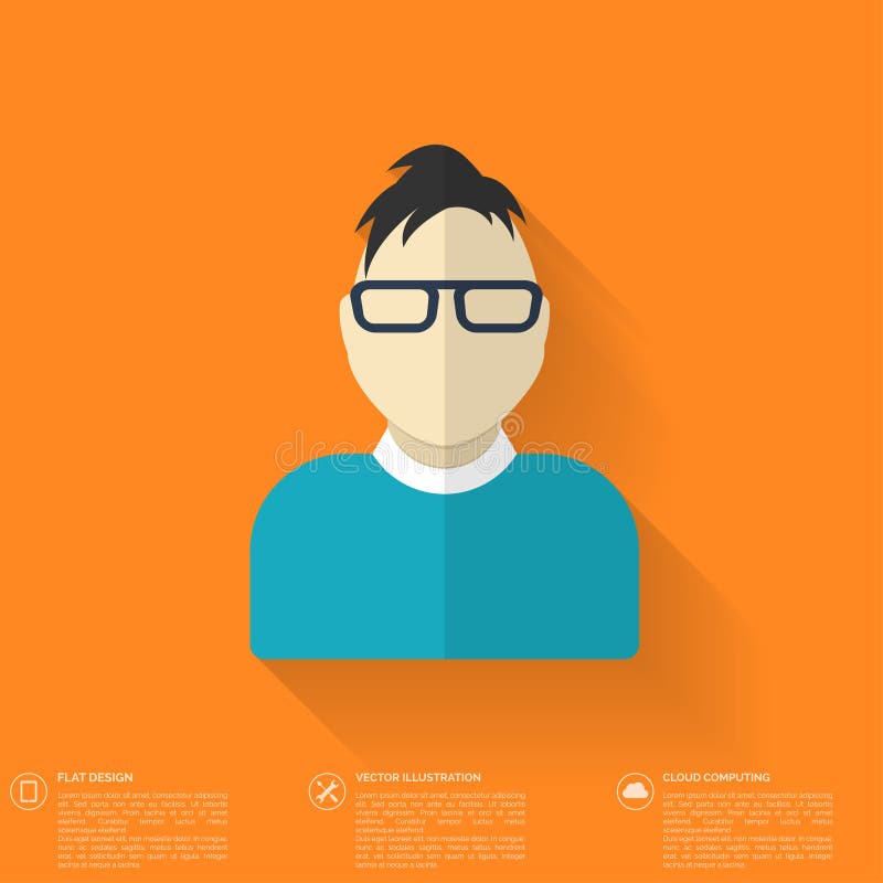 Flat Male Avatar. User Profile Icon. Business Concept. Website Element ...