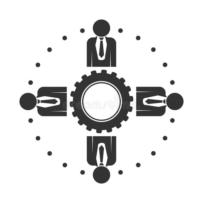 Flat Management Team Icon for Web Design Stock Vector - Illustration of ...