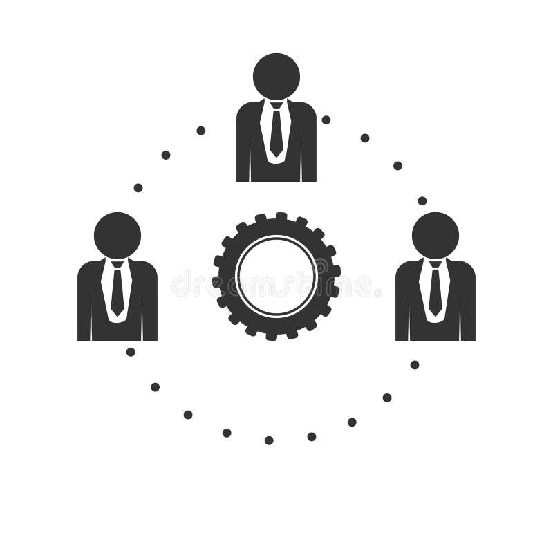 Flat Management Team Icon for Web Design Stock Vector - Illustration of ...