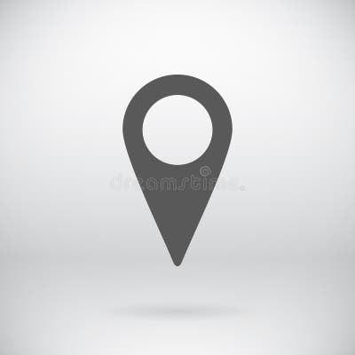 Flat Map Pin Sign Vector Map Marker Symbol Stock Vector - Illustration ...