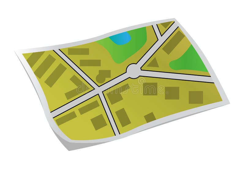 Flat Map Vector Illustration Stock Vector - Illustration of element ...