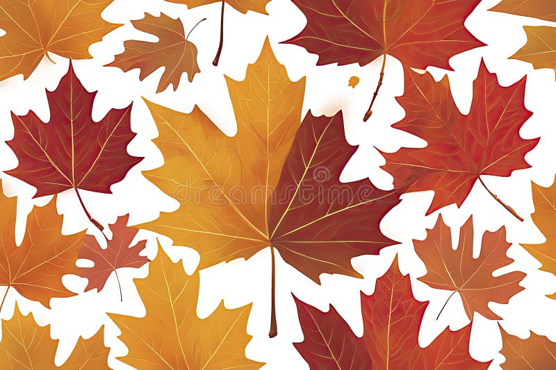 A Flat Maple Leaf with Vibrant Autumn Colors Stock Illustration ...