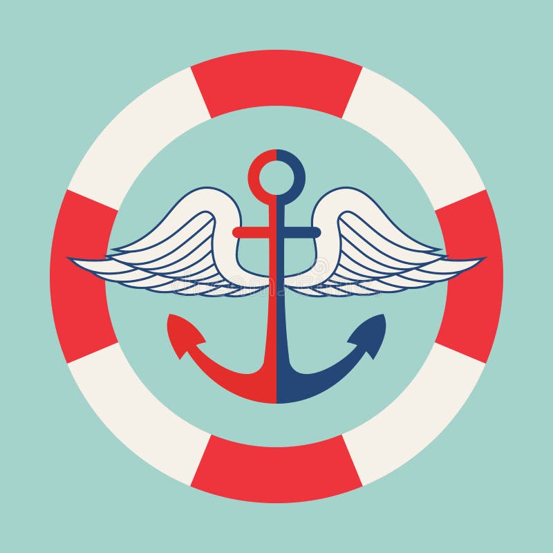 Flat Marine Icon stock vector. Illustration of concept - 91171141