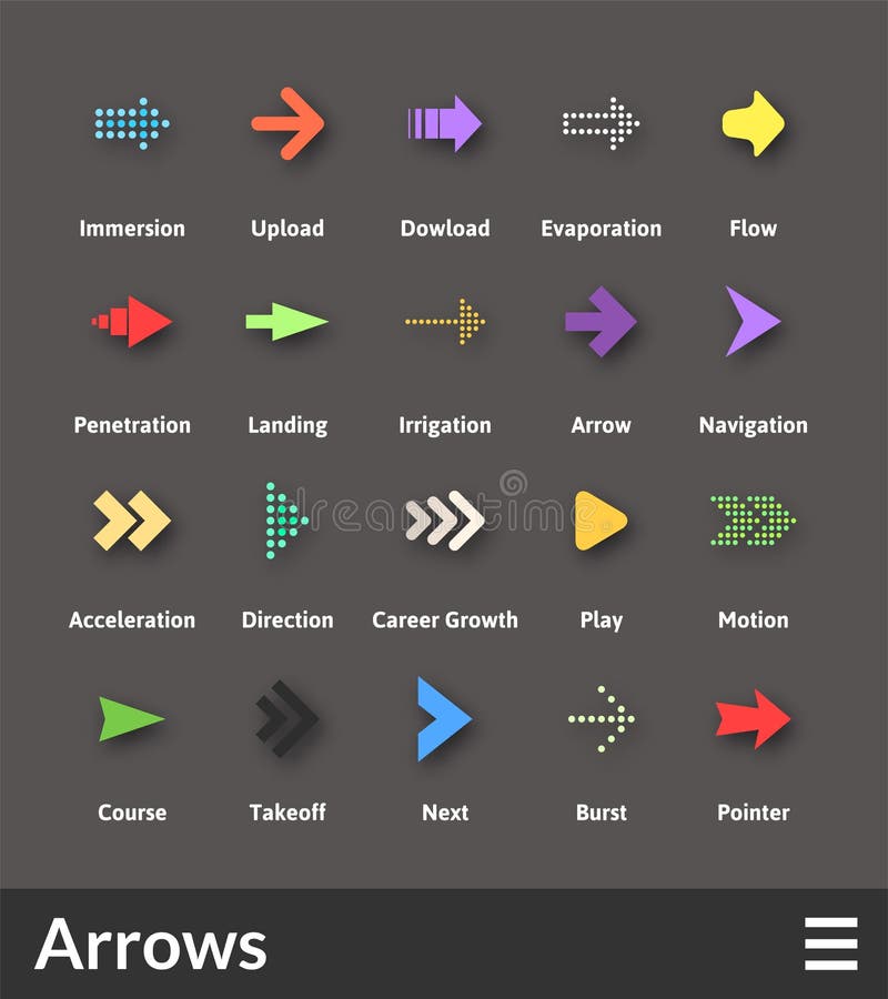 Flat Material Design Icons Set Stock Vector - Illustration of emblem ...