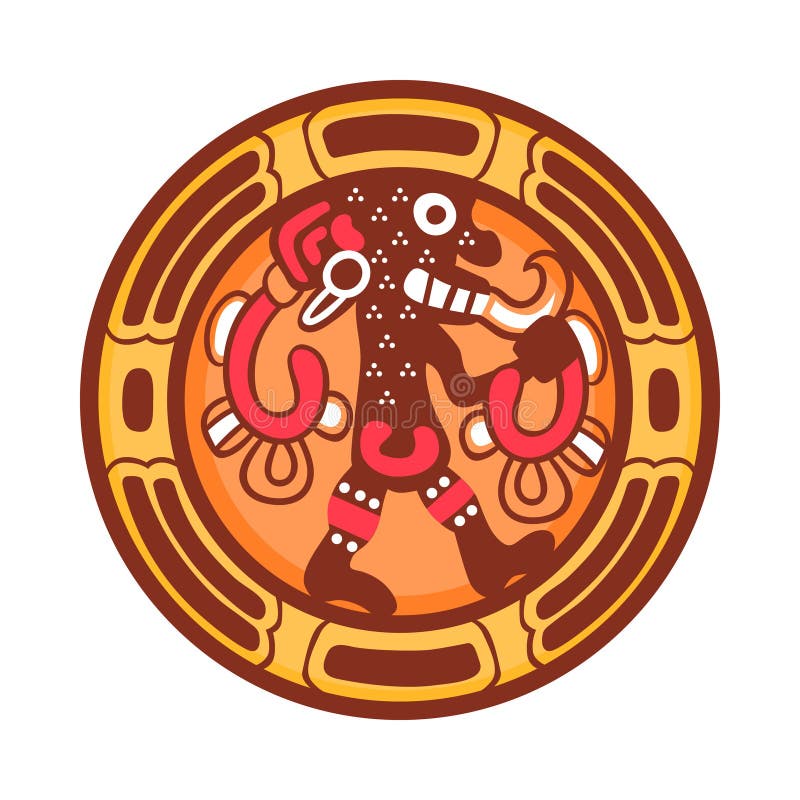 Flat Maya Ornament stock vector. Illustration of design - 272221286