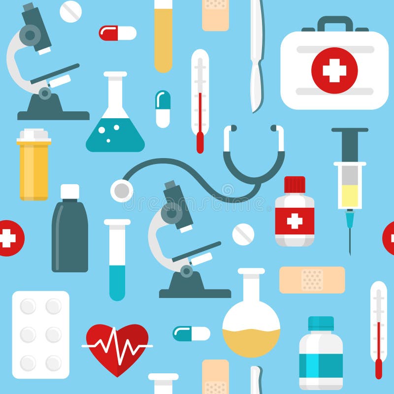 Flat Medicine Banner Set stock vector. Illustration of care - 70961025